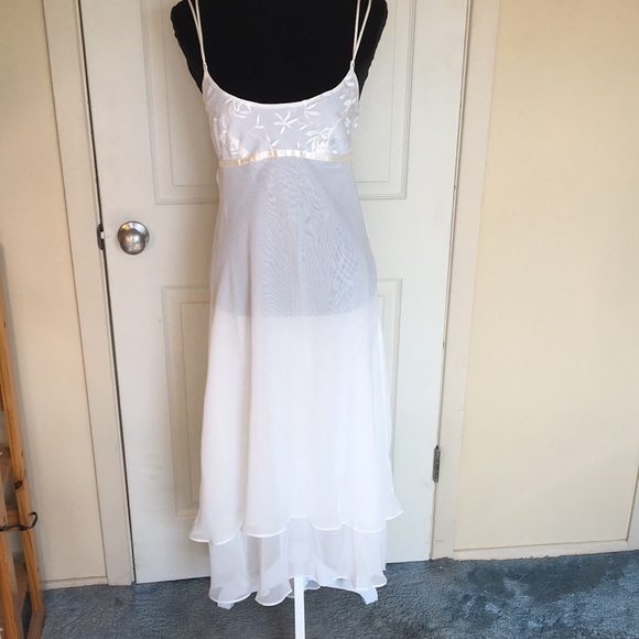FLORA | Intimates & Sleepwear | Off White Sheer Highlow Negligee | Poshmark